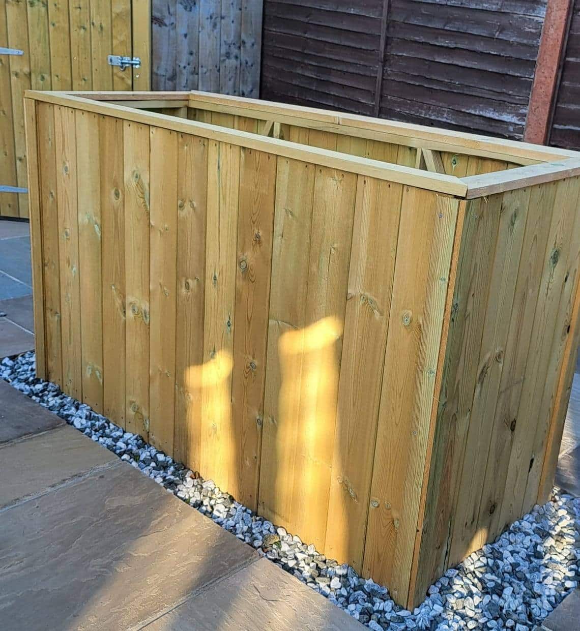 Large wooden planter store